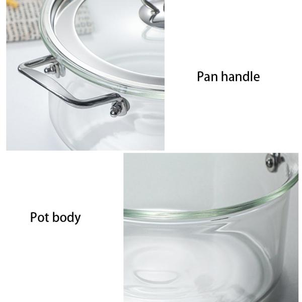 Quality Kitchenware 5L Borosilicate Transparent Glass Soup Pot for sale