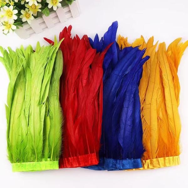Quality Carnival costumes rooster coque feather fringe trimming for sale