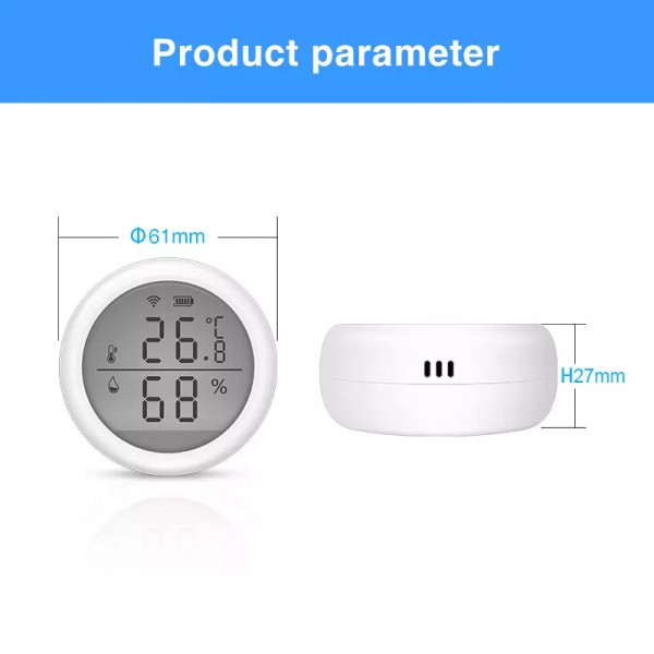 Quality Tuya WIFI Temperature Humidity Sensor Indoor Smart Remote Control With LCD for sale
