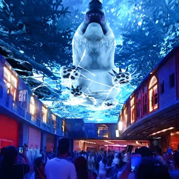 Quality Northern Lights Holographic Projection Sky Screen Immersive Projector For Museum for sale