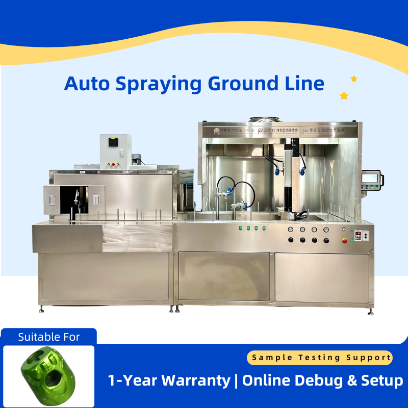 Quality Customized Ground Spray Painting Production Line Integrated Conveyor System 7-Axis Dual Guns for Toy Surface Coating for sale