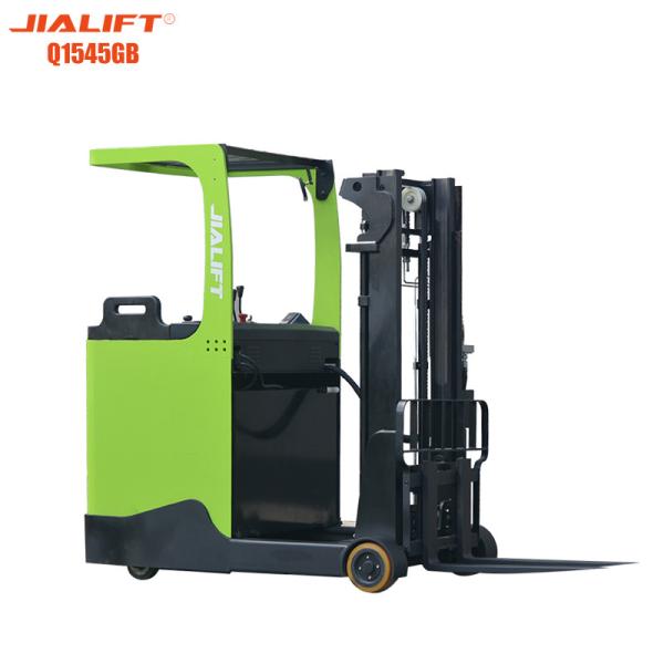 Quality Lifting 4500mm Electric Reach Walkie Stacker Standing On 1500kg for sale