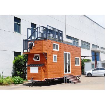 Quality Light Steel Frame Prefab Tiny House On Wheels With Small Terrace For Sale And for sale