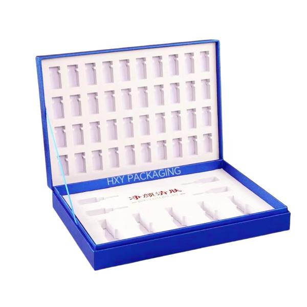 Quality Paperboard Luxury Cosmetic Packaging Boxes Varnishing Surface Finish for sale