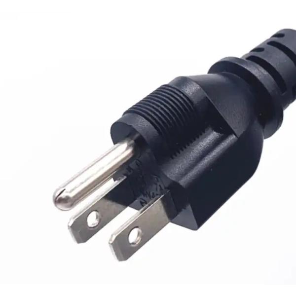 Quality Black Japan Power Cord 3 Pin Plug 7A 12A 15A 125V To C13 PVC Jacket for sale