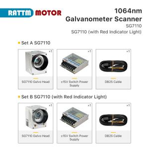 Quality 1064nm Fiber Laser Galvo Scanner SG7110 SG7110R Aperture 10mm For Fiber Marking for sale