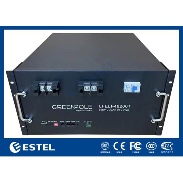 Quality 200Ah 48VDC Rack Mounted Lithium Iron Phosphate Battery For Telecom Outdoor Enclosure for sale