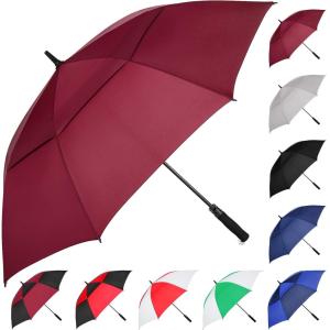 Quality Double Layer Golf Umbrella with Auto Open Hand Close and Personalized Pattern for sale