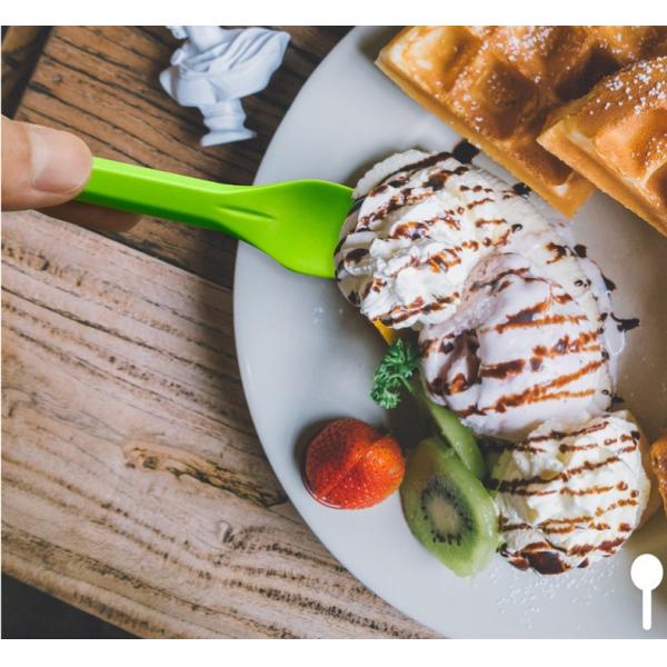 Quality Coloful Mini PLA Biodegradable Compostable Cutlery Spoons Bulk For Dessert 4'' for sale