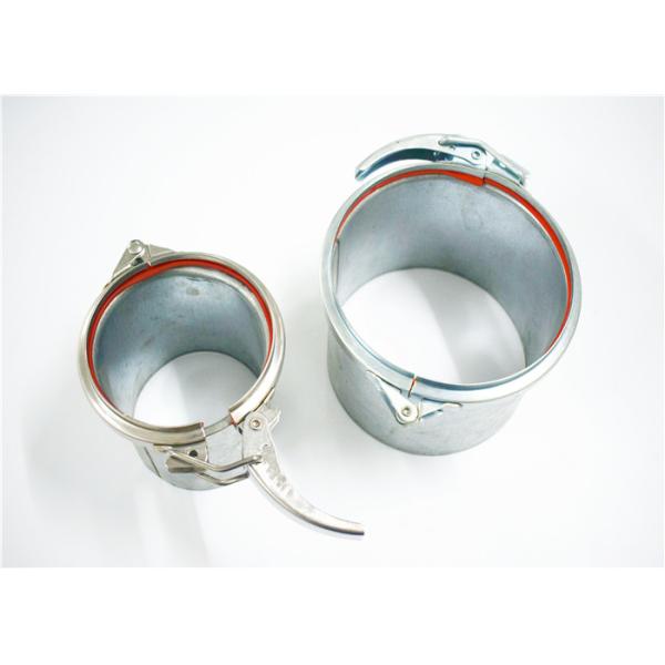 Quality Custom Size Ductwork Galvanized Pipe Clamp With Red Rubber Lining for sale