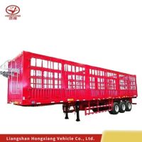 Quality Light Duty 13 M Cattle Sheep 3 Axis Straight Beam Pile Semi-Trailer Cargo Fence for sale