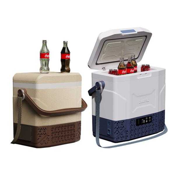 Quality DC Portable Refrigerator For Outdoor/Picnic Small Liters Mini Car Cooler 12v Camping Fridge Freezer for sale