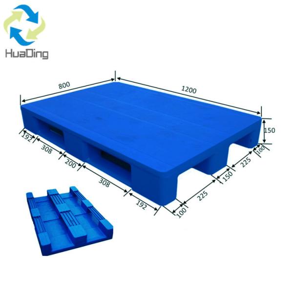 Quality Recyclable HUADING 1200*800 Single Faced Style Euro Plastic Pallet for sale