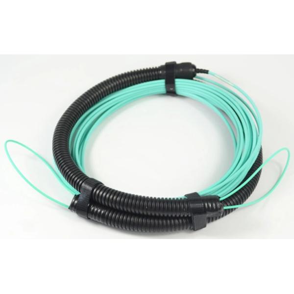 Quality 24 cores Optical Fiber Female MPO Patchcord With Pulling Eyes for sale