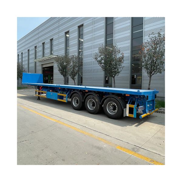 Quality Good Condition Semi-Trailer 20 Ton 30 Ton Flatbed Trailer with Flat Deck Trailer for sale