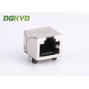 Quality 1x1 Right Angle 8p8c RJ45 shielded Connector without internal transformer for sale