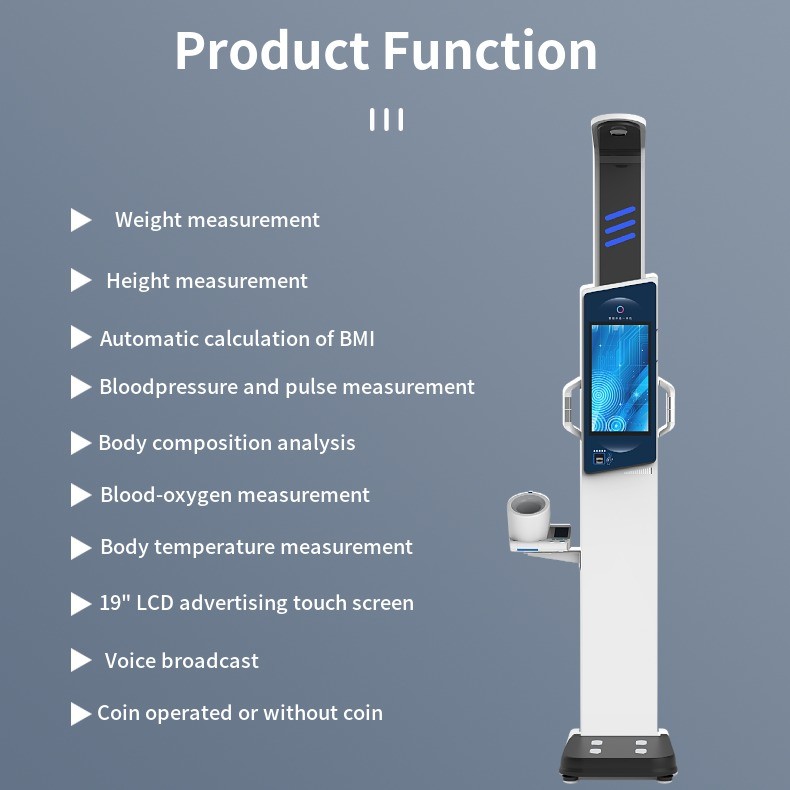 Quality AC100-240V Intelligent Gym Standing Body Composition Scale with Voice Recognitio for sale