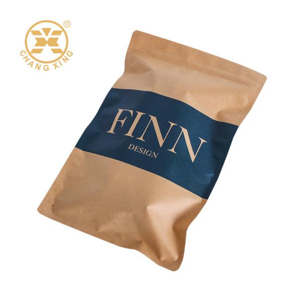 Quality Eco Friendly Zipper Pouch Custom Printed  Kraft Paper Coffee Bags With Valve Zip Lock Food Grade Packaging for sale
