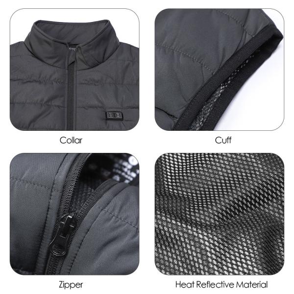 Quality USB 5V Battery Powered Vest Polyester Sleeveless Electric Heated Waistcoat for sale