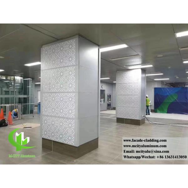 Quality 3mm perforated sheet metal facade aluminum wall cladding project for sale