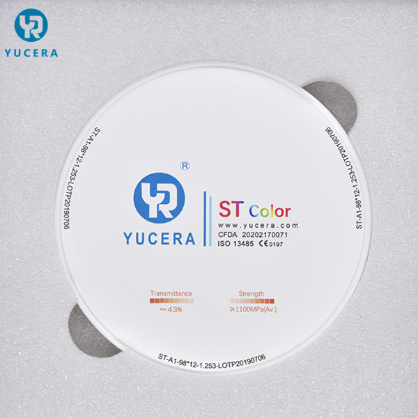 Quality Preshade 1100 MPa 1530℃ CAD CAM Dental Zirconia Blank for sale