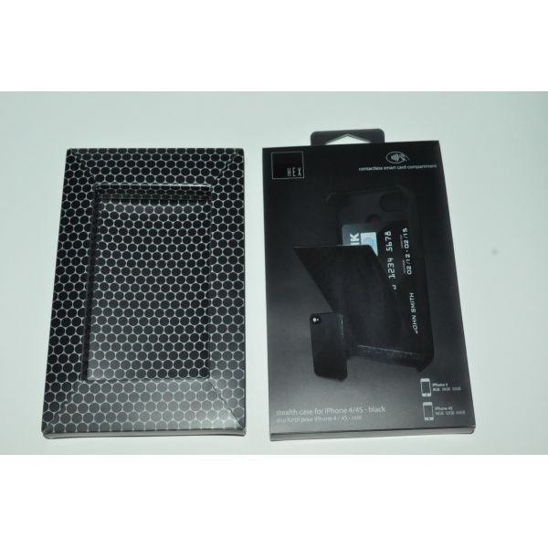 Quality Custom Blister Plastic Drawer Packaging,Black PVC with Spot UV Packaging Boxes for sale