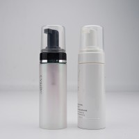 Quality SGS 150ml Plastic Foam Pump Bottle Semi Transparent Facial Foam Cleanser Bottle for sale