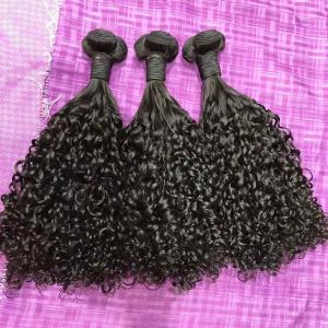 Quality Fumi Brazilian Afro Bulk Kinky Curly Hair Extensions Double Drawn Virgin Cuticle for sale