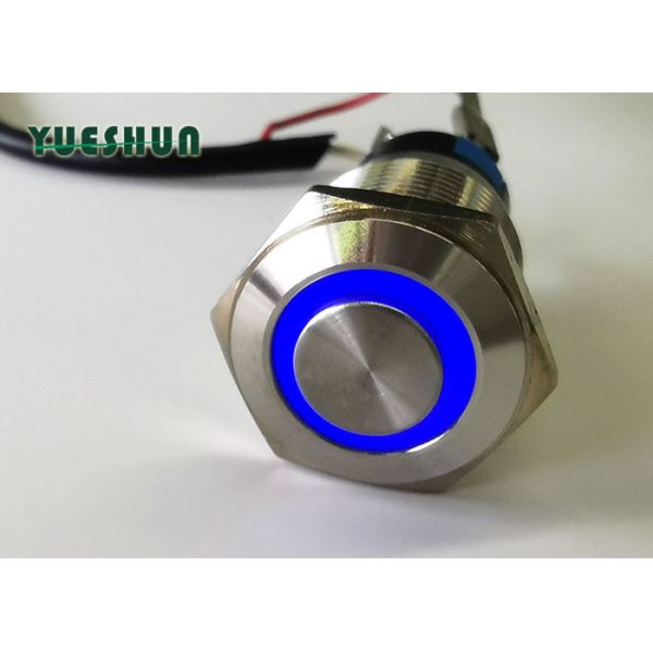 Quality High Head Push Button Switch LED Illuminated , Aluminum Stainless Steel Push for sale
