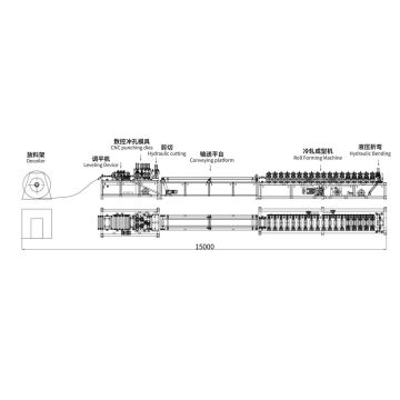Quality Riveted Type VCD Machine Fire Damper Frame Production Line for sale