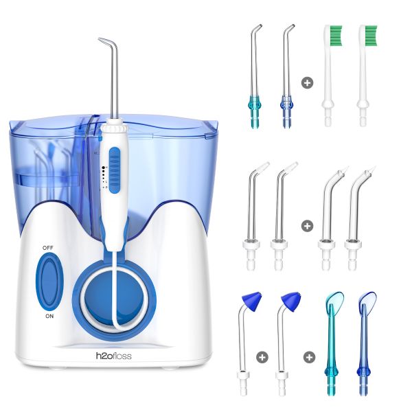Quality OEM/ODM Professional Portable Desktop Oral Dental Irrigator Teeth Gums White Black Water Flosser for Multiple Plastic Household for sale