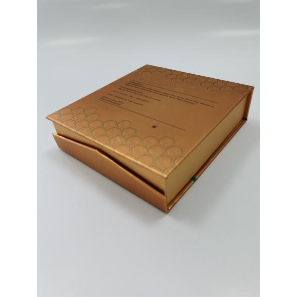 Quality Golden Custom Embossed Boxes Aseptic Flat Pack Cardboard Boxes Degradable for sale