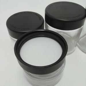 Quality Child Resistant Caps CBD Herbs Packaging Clear Glass Jar for sale