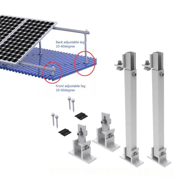 Quality PV Solar Panel Mounting System for Tile Roof Adjustable Aluminum Wall Mounted for sale
