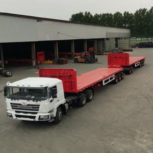 Quality 15 Workdays Production Time Triaxles Flatbed Container Trailer with 12 Twist for sale