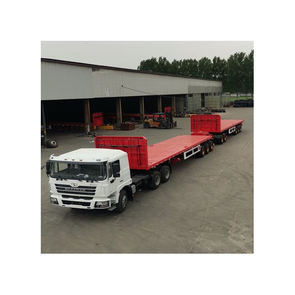 Quality 15 Workdays Production Time Triaxles Flatbed Container Trailer with 12 Twist Locks for sale