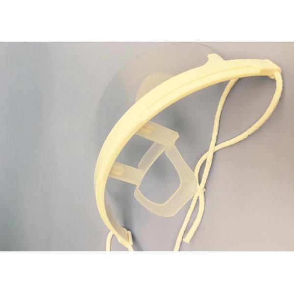 Quality White Polyester European Style Transparent Nose And Mouth Face Shield FDA for sale