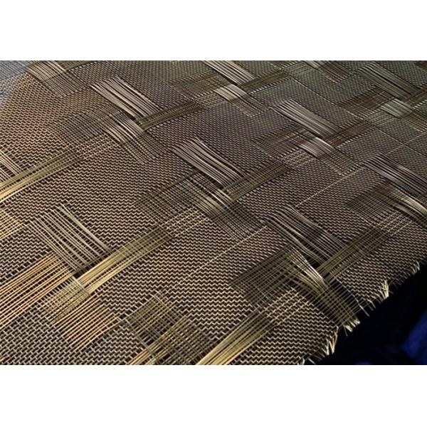 Quality Tempered Laminated Glass Wire Mesh Wallpaper Woven Metal Textile for sale