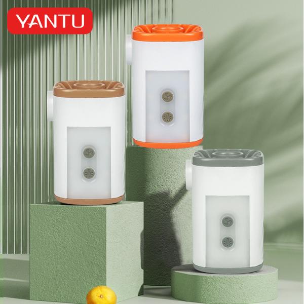 Quality 5V 2A Power Input YANTU AM25 12V High Pressure Rechargeable Mini Air Tire Inflator for sale