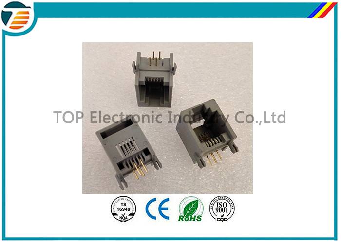 Quality RJ45 Terminal Block Connectors 6P4C Gray with filter 1x1 Port for sale
