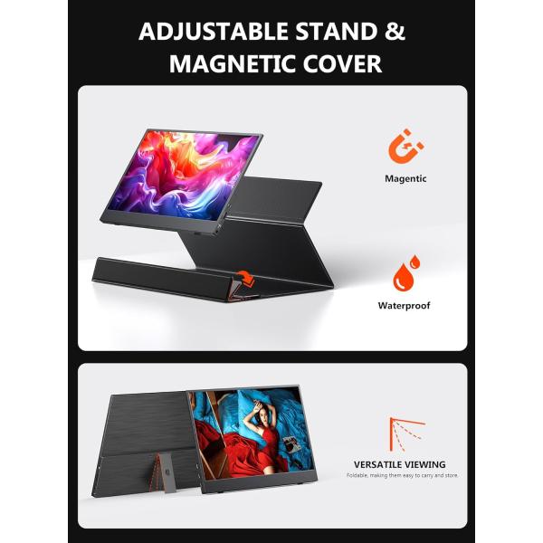 Quality Laptop 13.3" UHD IPS 4K Portable Monitor USB C HDMI pS5 Gaming Display for sale