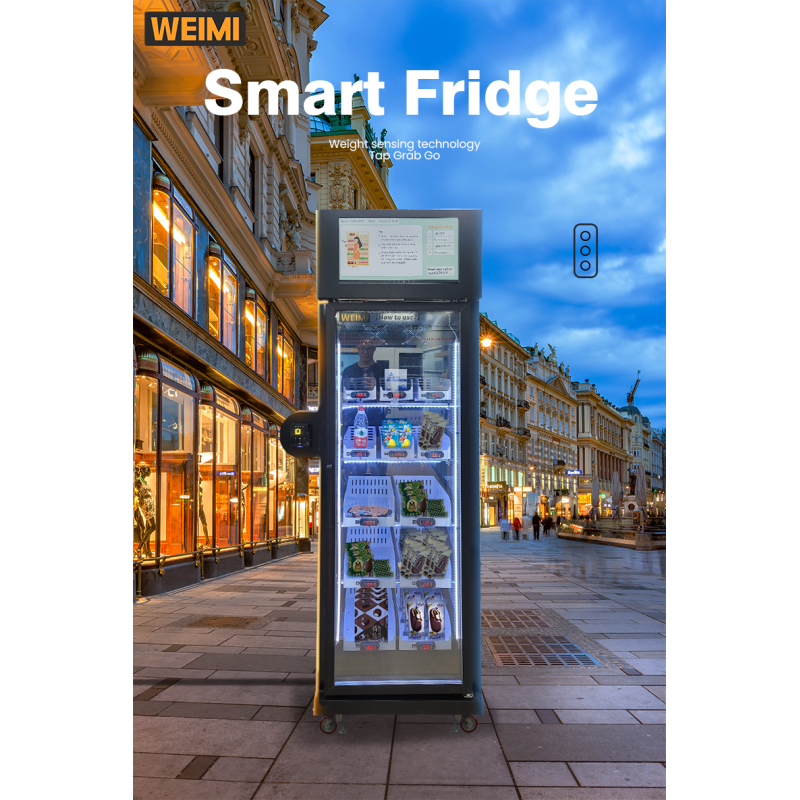 Smart Fridge Ice Cream Vending Machine -18℃ Freezer With Touch Screen Card Reader