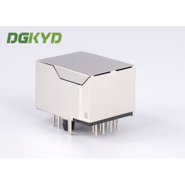 Quality Shield RJ45 Modular Jack Female Magnetic Network Port With Lan Transformer for sale