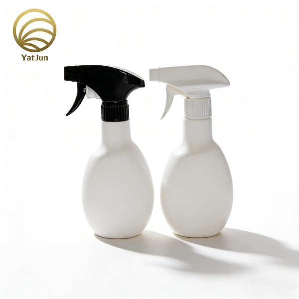 Quality 300ml HDPE white bottle with spray pump for liquid cleaner for sale