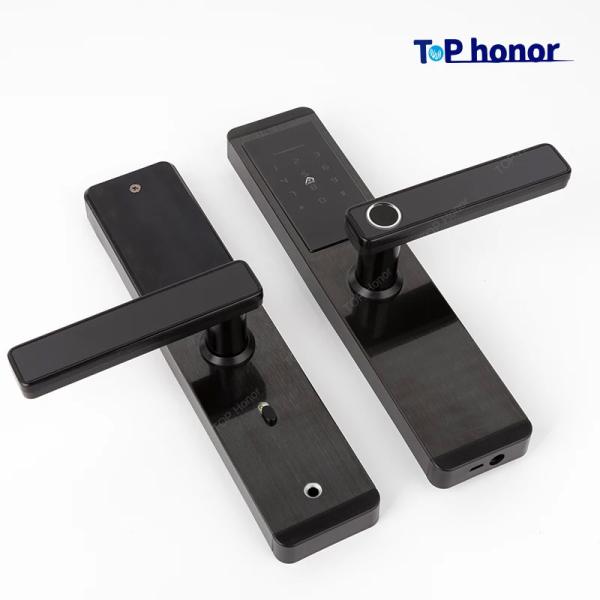 Quality TH522 Apartment Smart Door Lock With Fingerprint Code IC Card Key TTLock Unlock for sale