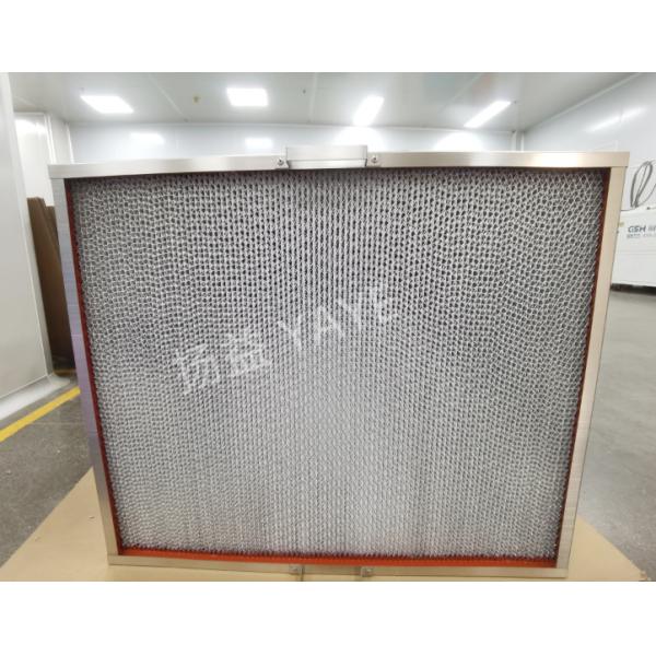 Quality HEPA Metal Mesh Ac Filters H13 H14 High Temp Air Filter 630×630×220mm for sale