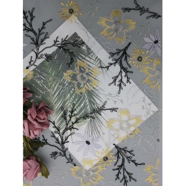 Quality Tulle Mesh Corded Lace Fabric for sale