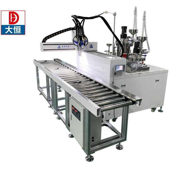 Quality Electric Driven 2K Potting Dispensing Machine for AB Epoxy Mix and Dispense at 200mm/s for sale