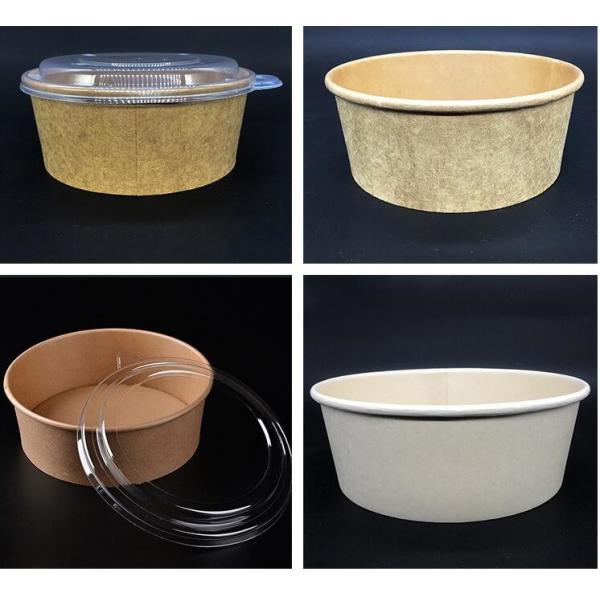Quality Customized 1300ml Kraft Paper Bowl Take Away Food Container for sale
