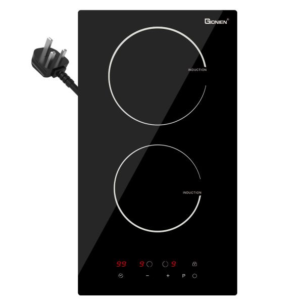 Quality Plug in Domino Induction Hob 2 Rings 30cm Electric Cooktop Built in Worktop for sale